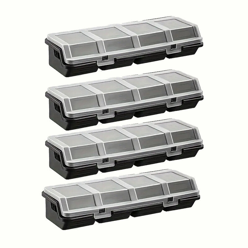 Коробка для хранения деталей и винтов, коробка для мелких предметов, прозрачная контейнерная коробка с откидной крышкой, органайзер