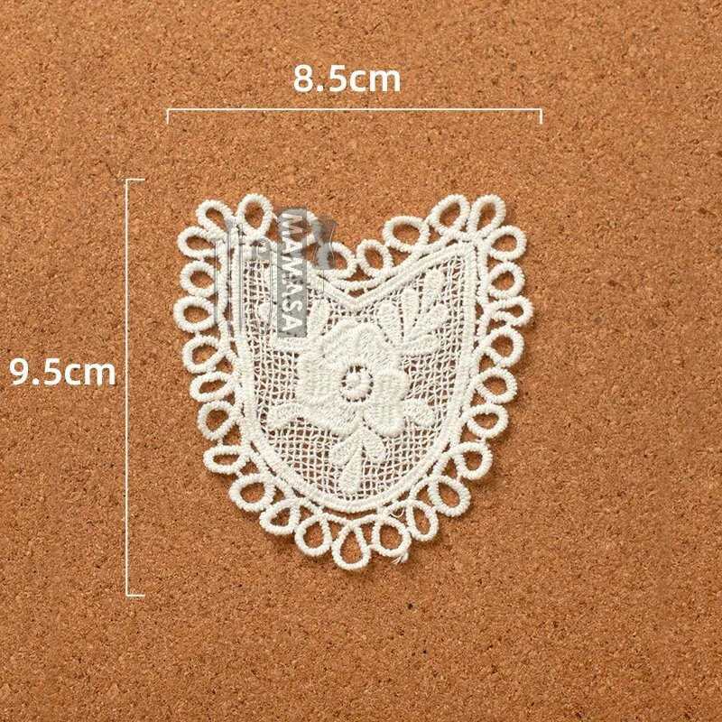 Вышитые сетчатые карманы с кружевными наклейками SilkSouth Белый, 11