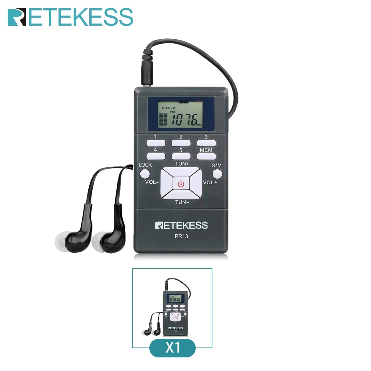 Retekess PR13 Портативное FM-радио