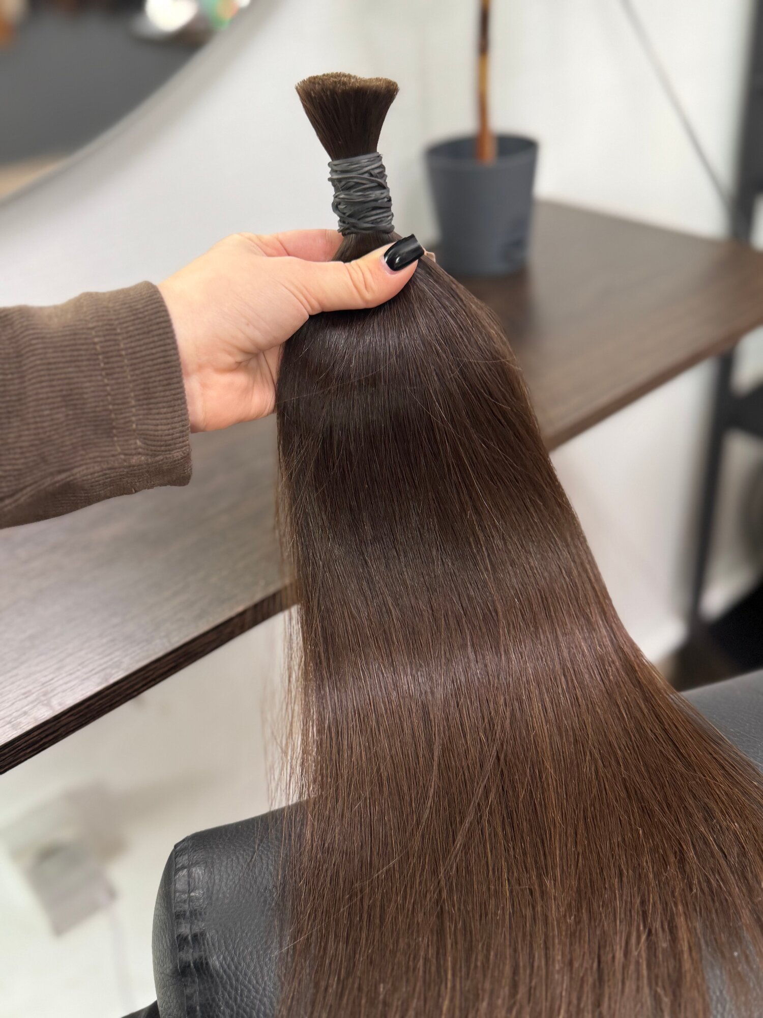 Волосы для наращивания , натуральные 40 см , прямые , люкс качества