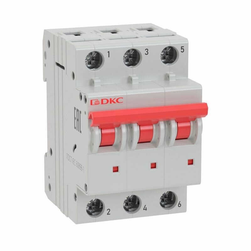 Выключатель автоматический модульный 3п C 6А 6кА MD63 YON MD63-3C6-6