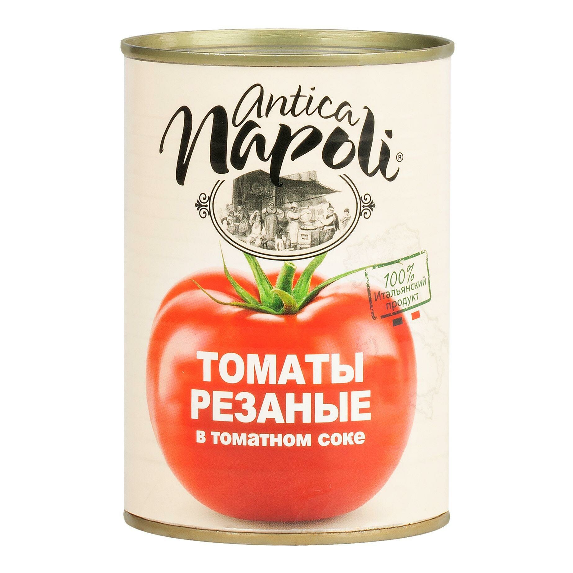 Томаты Antica Napoli резаные кубиками в томатном соке, 400 г