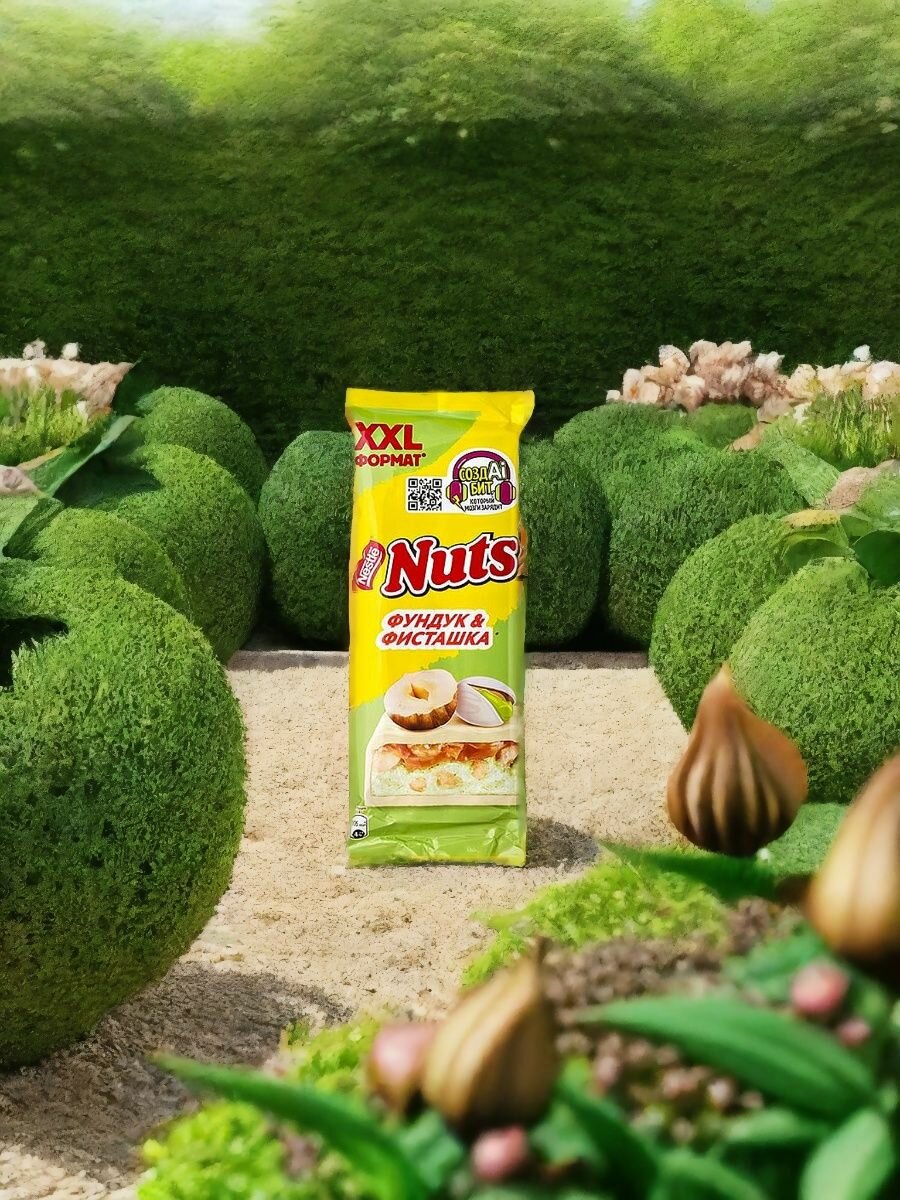 Шоколад Nuts Фундук Фундук Фисташка XXL 180г x 2шт