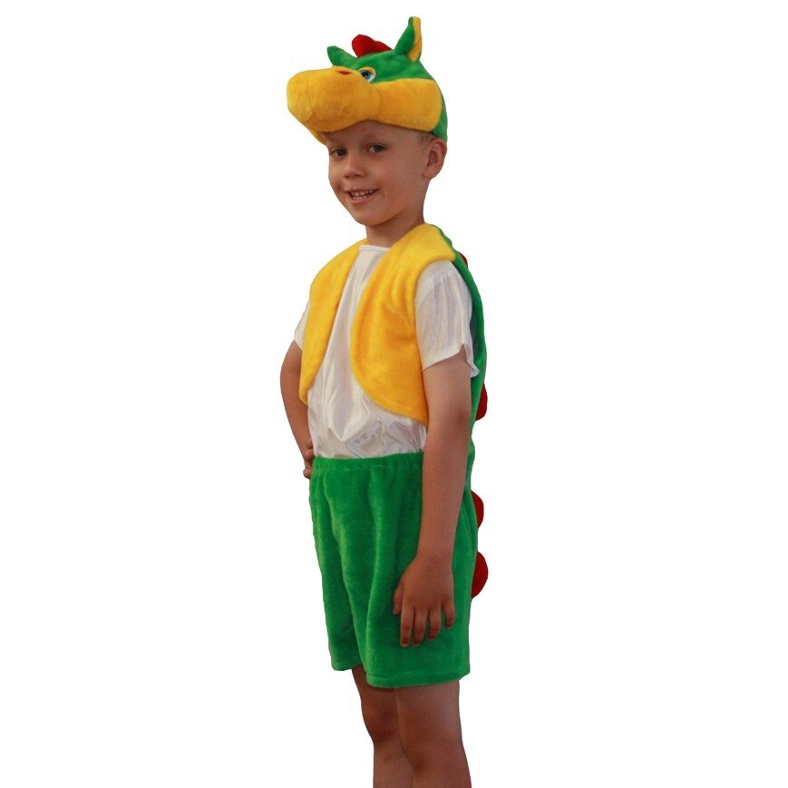 Карнавальный костюм Карнавалия "Дракон", плюш, шорты, жилетка, шапочка-маска (89063)