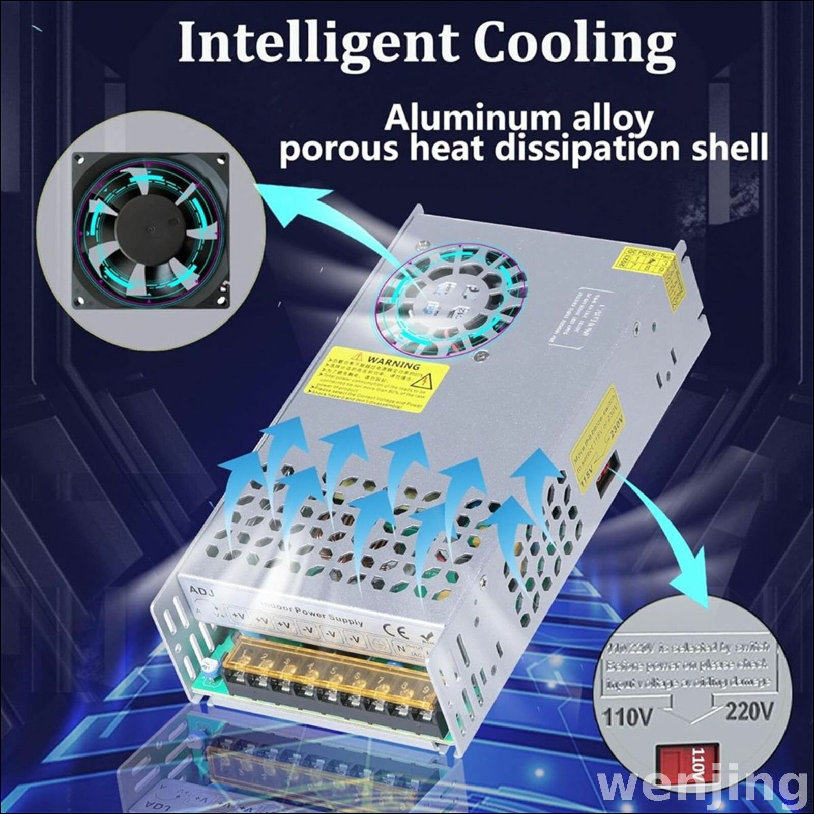 Блок питания постоянного тока 60 В 10 А 600 Вт 110 В переменного тока в преобразователь