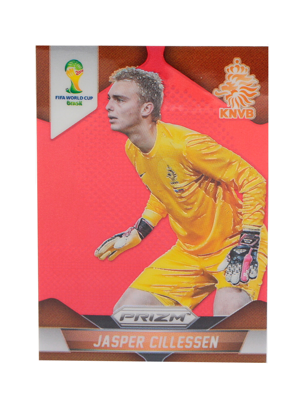 Коллекционная карточка Panini Prizm FIFA World Cup 2014: #27 Jasper Cillessen - Cup Capitains Red Prizm