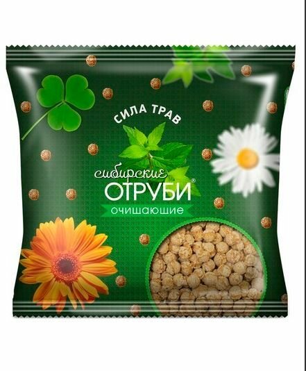 Сибирские Отруби "Сила трав" пакет 100 г хрустящие