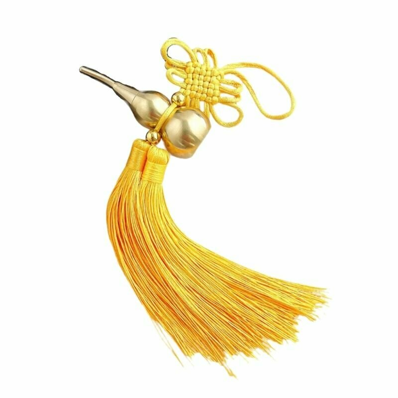 Подвеска из медной тыквы с открытой полой Дверью в виде тыквы-Фанг Шэнцзе (Желтый) 7 см