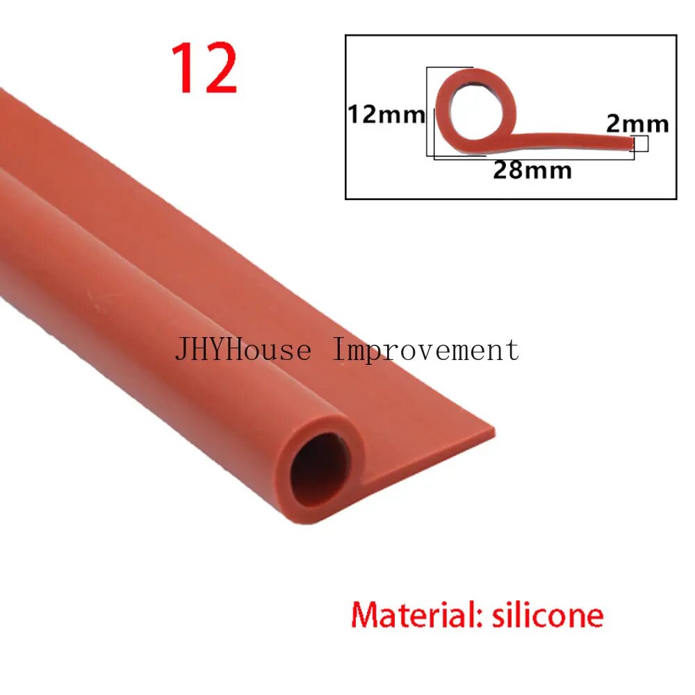 Термостойкая уплотнительная лента силиконовая P-типа 9 форм P- 12
