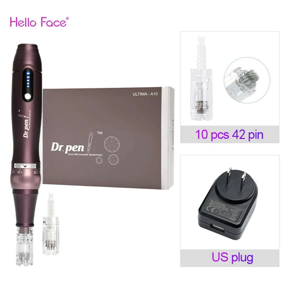 Беспроводной дермапен hello face Dr. Pen Ultima A10 0,25 мм Dr pen US and 42pin