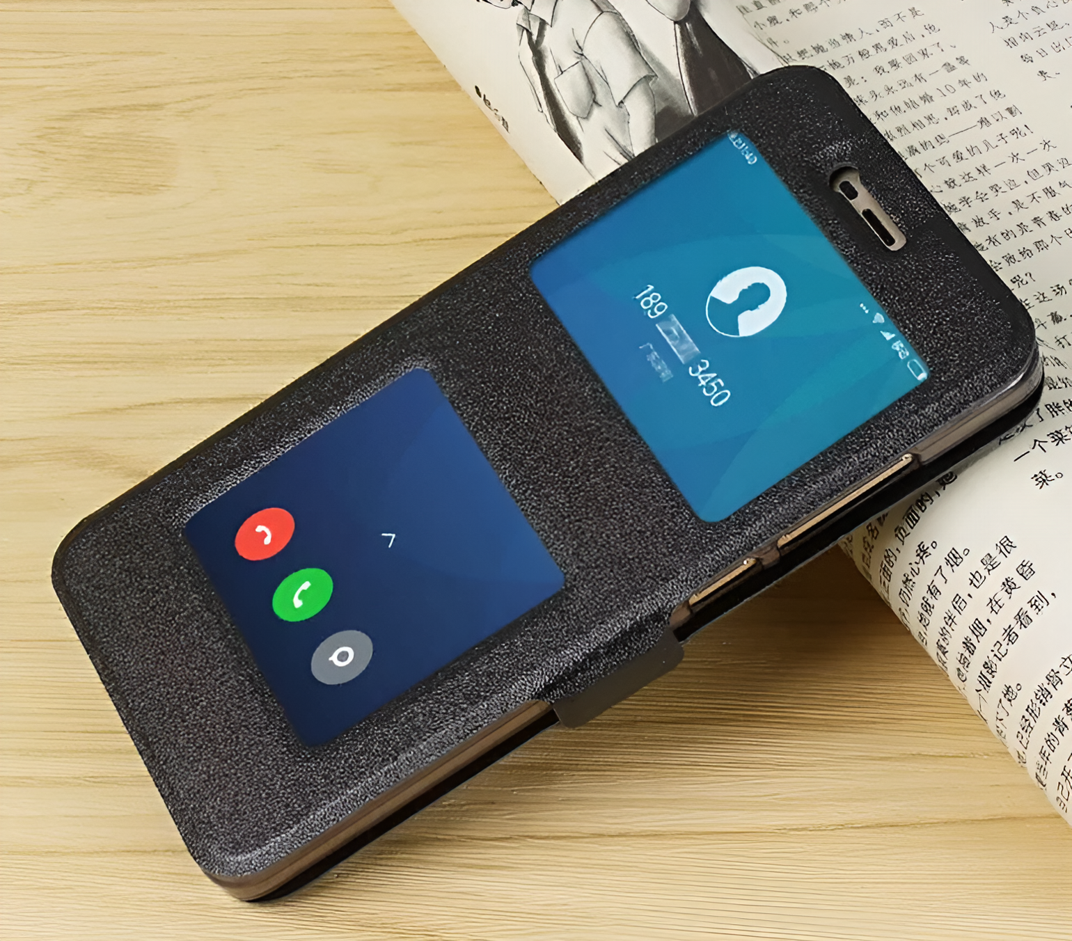 Чехол-книжка для Honor X40 GT / X9 / X40 GT Racing / Magic4 Lite 5G с окном предпросмотра вызова и свайпом