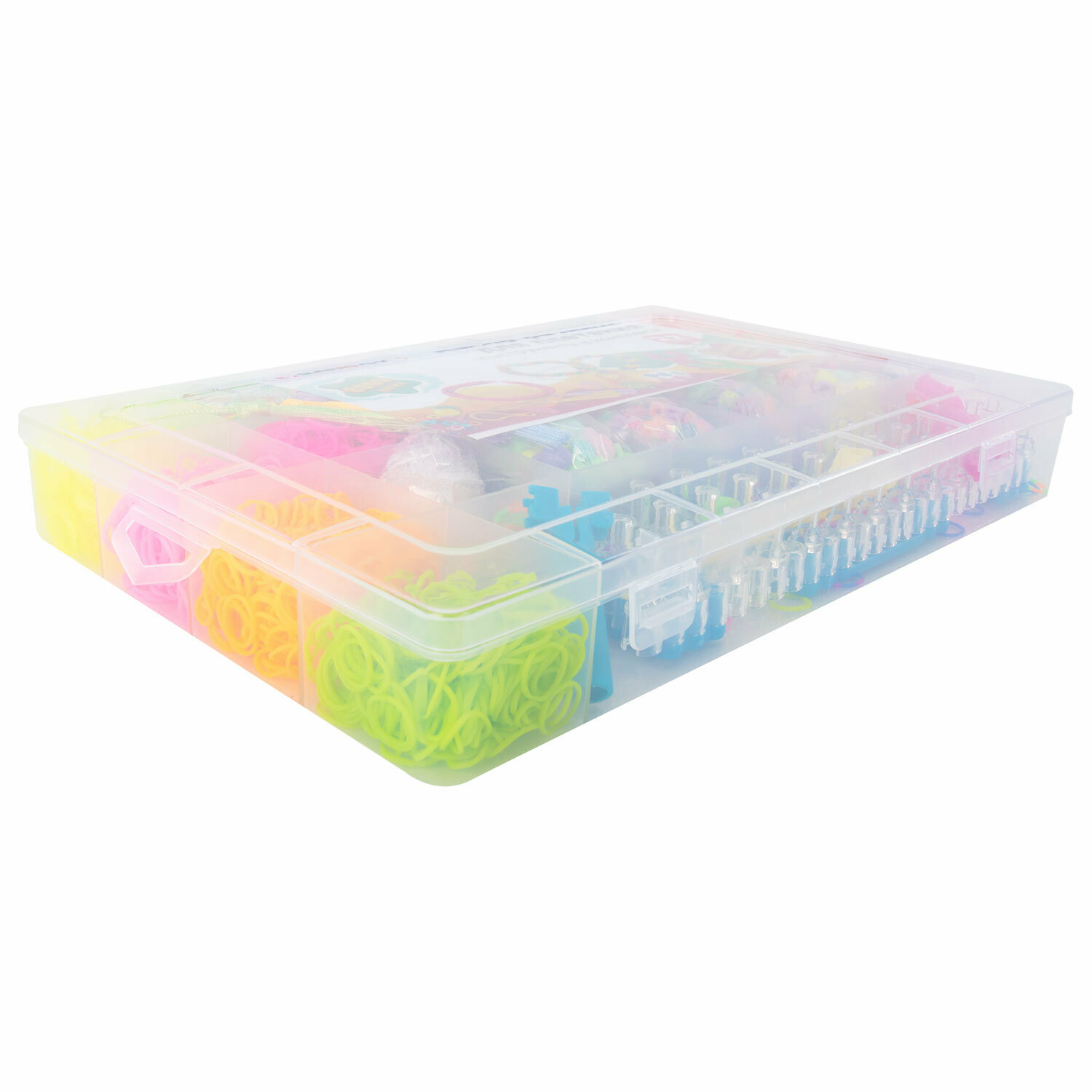 Bambox Набор резинок для плетения украшений 8000 шт 22 цвета, бокс, бусины, станок 665975