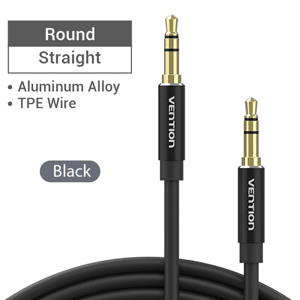 Аудиокабель Vention 3,5 мм BLACK BAX, 50cm