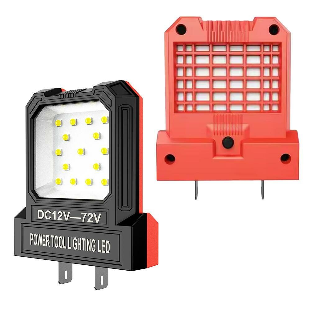 Аккумуляторный LED прожектор для электроинструментов, универсальная модель 12-85В, яркое освещение для работы на улице