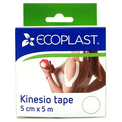 Кинезио тейп ECOPLAST 5смХ5м белый