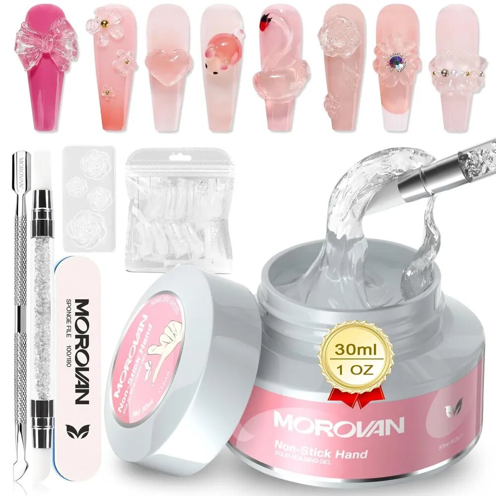 Morovan 3D-лента для наращивания ногтей с антипригарным покрытием 30 г