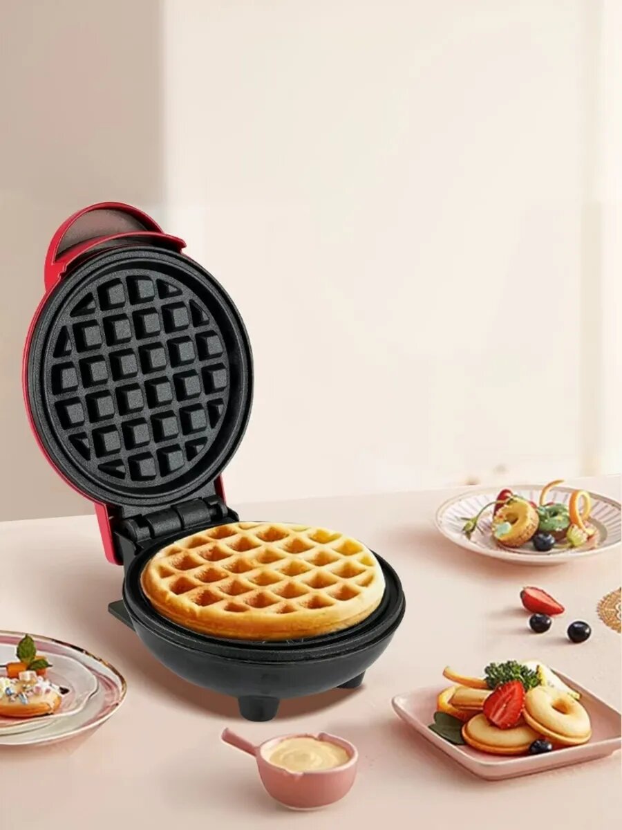 Мини вафельница электрическая для венских вафель