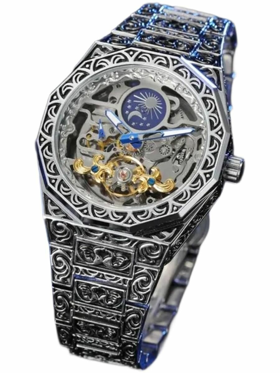 Мужские механические часы с гравировкой