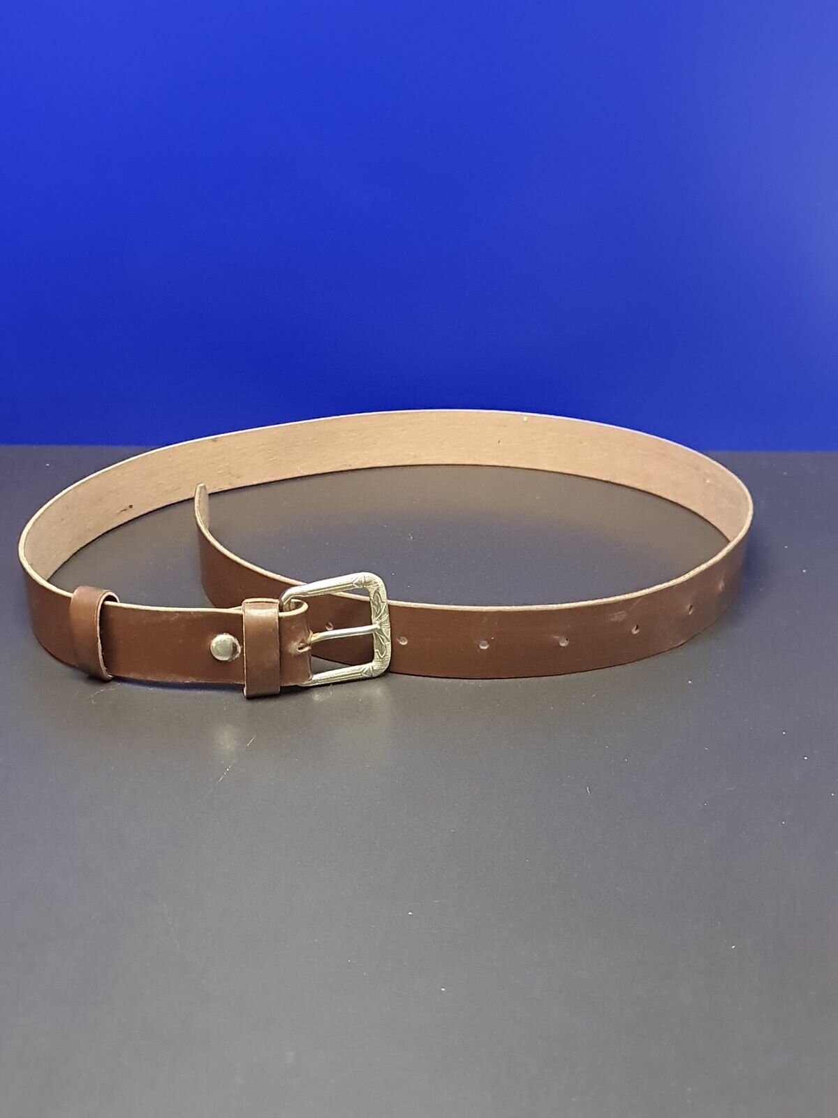 Кожаный пояс ремешок винтаж СССР 86см.