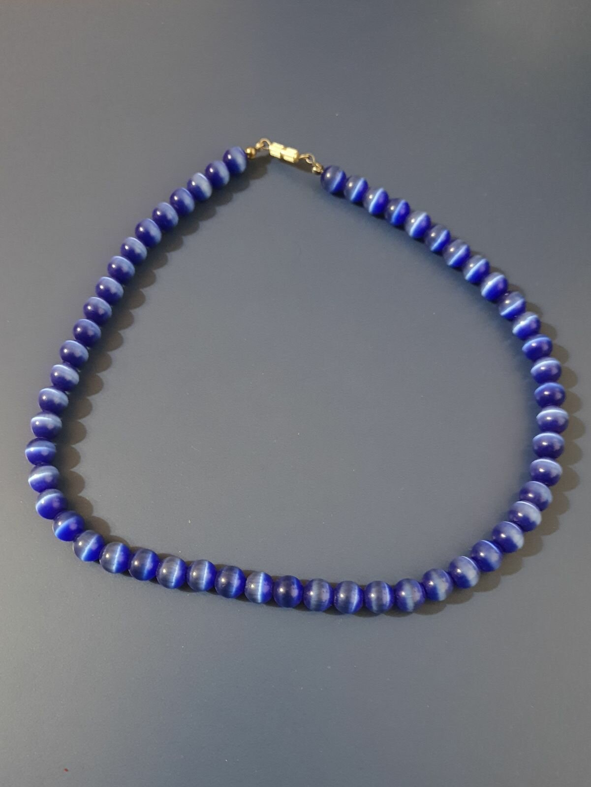 Винтажные бусы чокер, кошачий глаз, СССР 70е