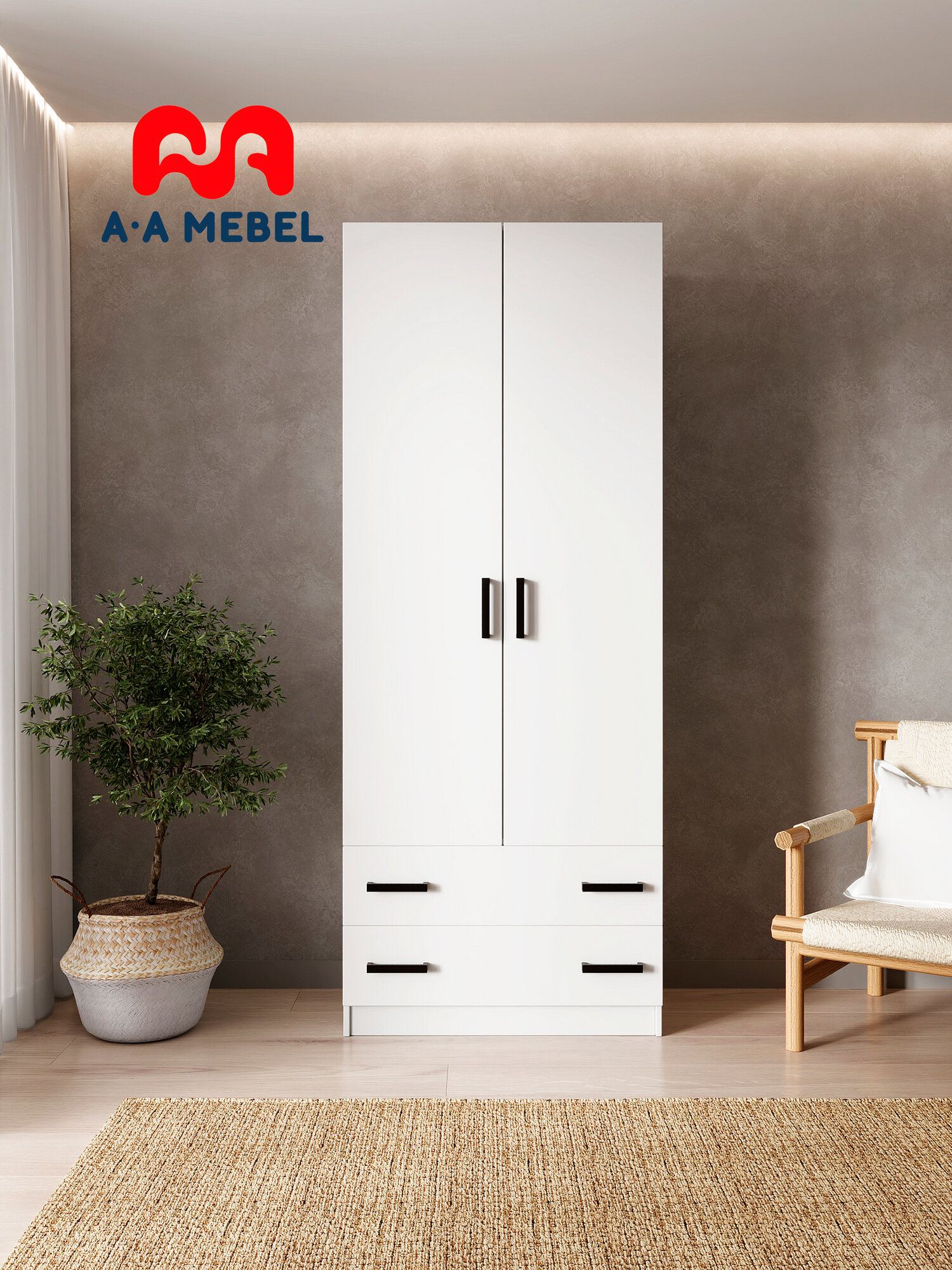Шкаф для одежды A-A MEBEL РИК 80 x 48 x 204 см