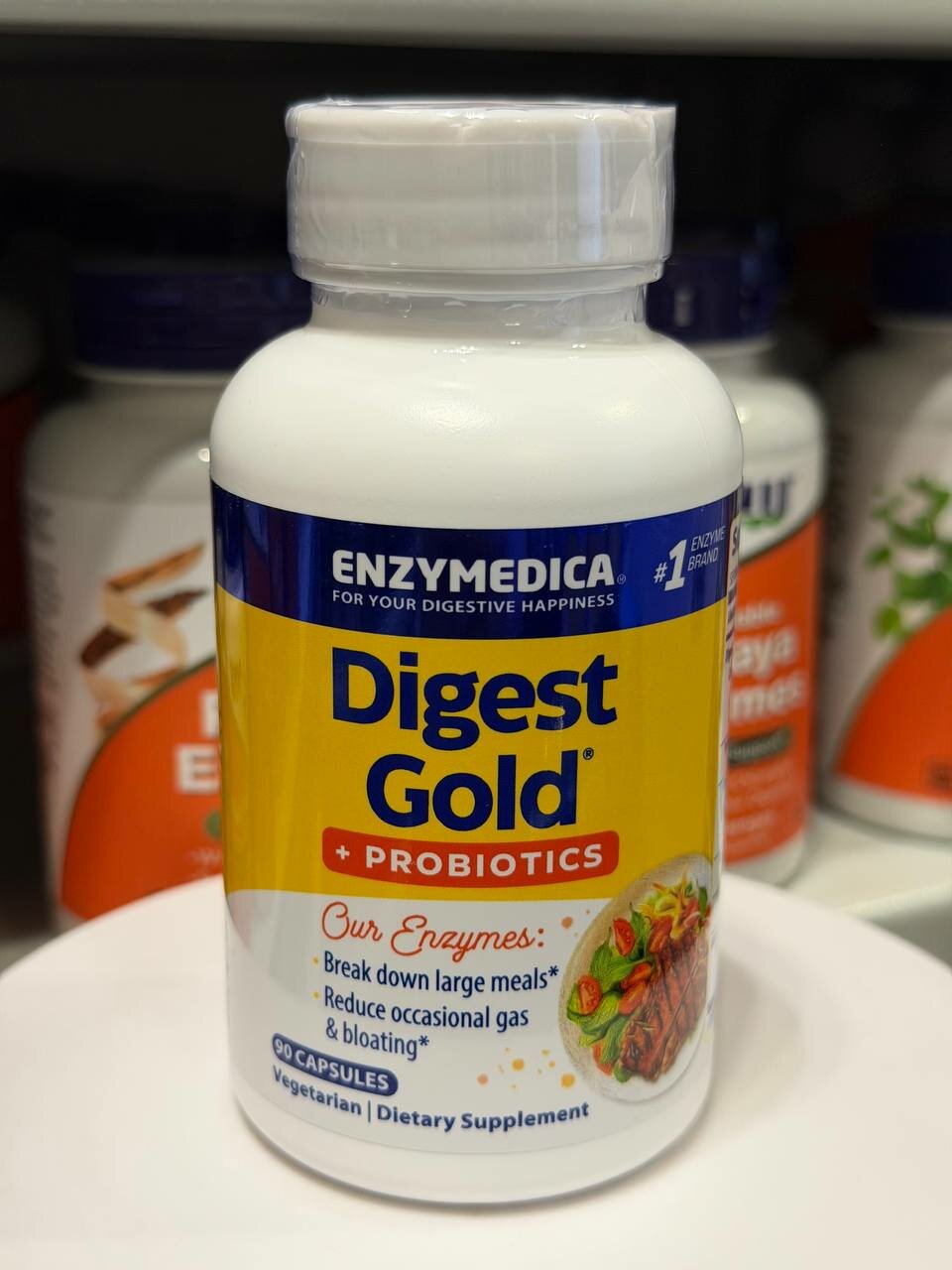 Enzymedica Digest Gold + Probiotics ферменты и пробиотики для поддержки пищеварения и микрофлоры кишечника 90 капсул