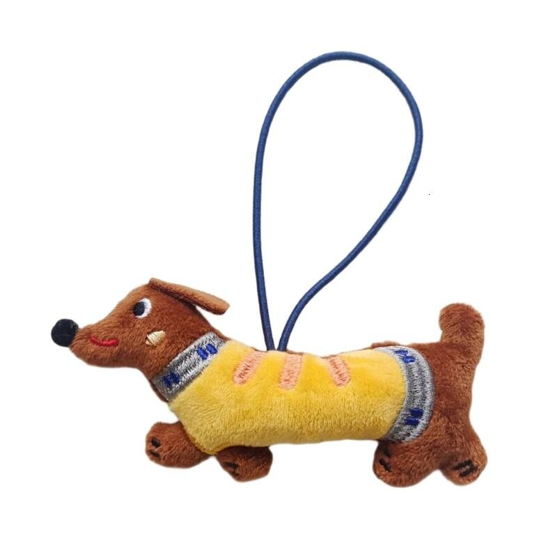 Плюшевый брелок в виде собачки, Кофейный стиль А движется