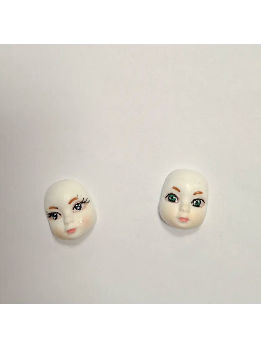 Набор раскрашенных лиц 2 шт для ватных игрушек