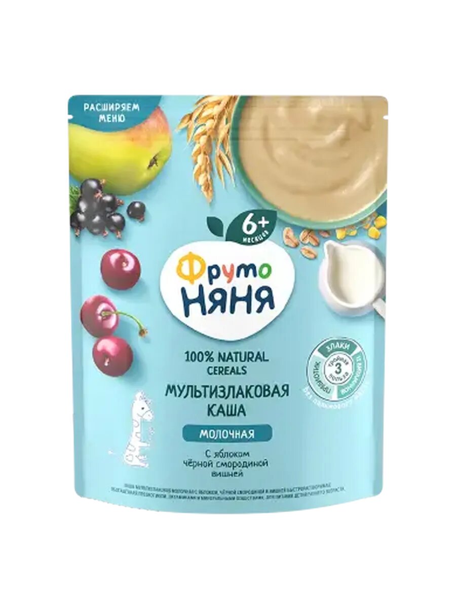 ФрутоНяня Каша мультизлаковая смородина 200г
