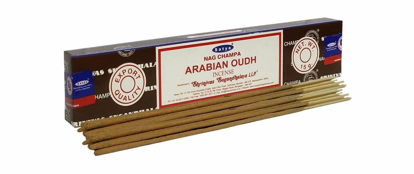 Nag Champa ARABIAN OUDH Incense, Satya (Благовония НАГ чампа арабский УД, Сатья), 15 г.