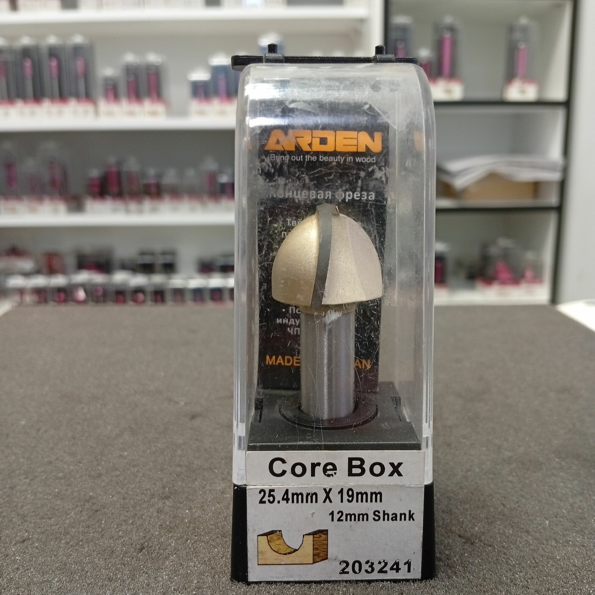 Фреза галтельная 19,05 мм (проф. серия) Z 2 R 12.7 D 25.4x19.05x60 S 12 ARDEN