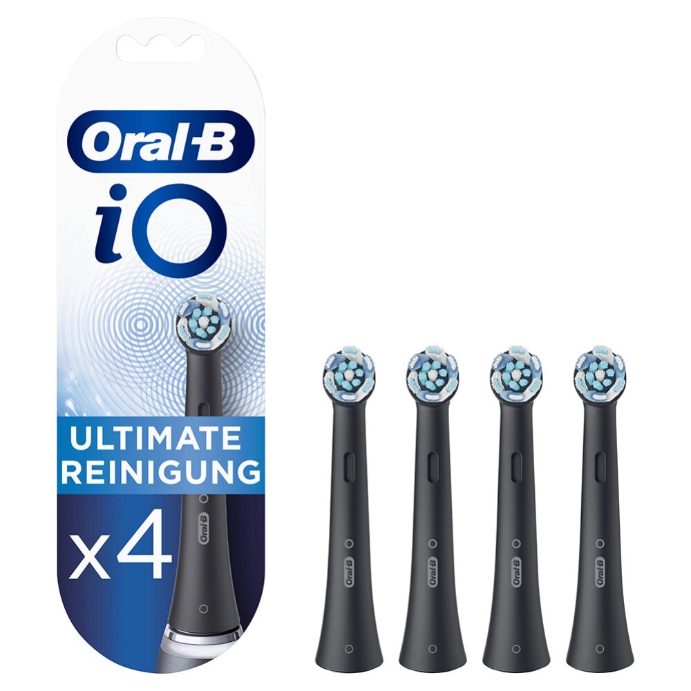 Насадки Oral-B iO Ultimate Clean Black для электрической зубной щетки, 4 шт, для тщательного удаления налета