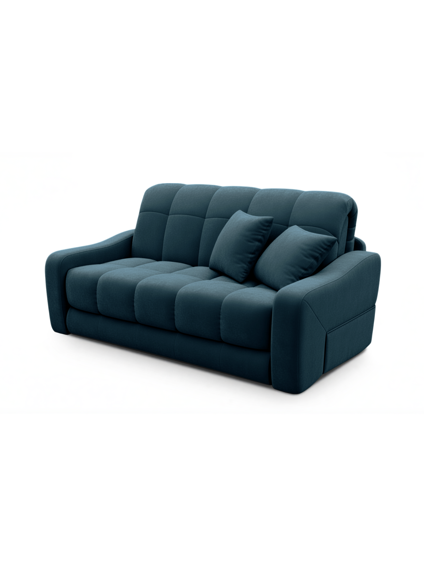 Диван Стелла Лайт Velutto 54 NOW 214x105x88 см, синий Велютто, аккордеон Фиеста