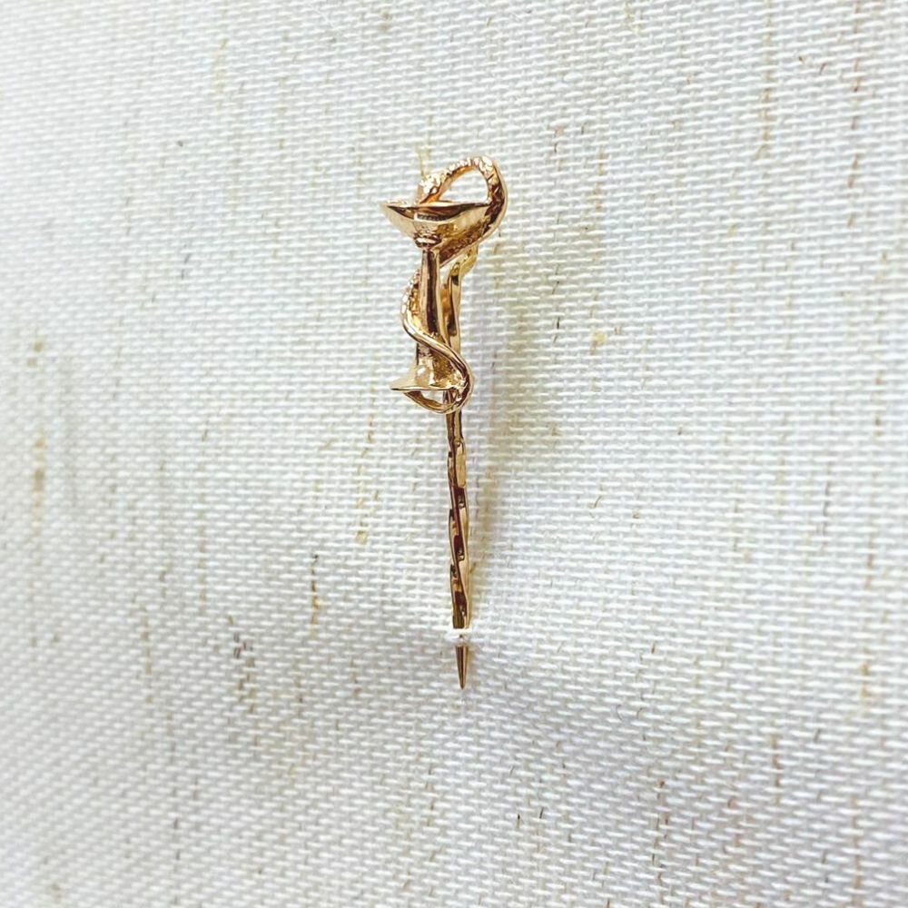 Брошь, красное золото, 585 проба