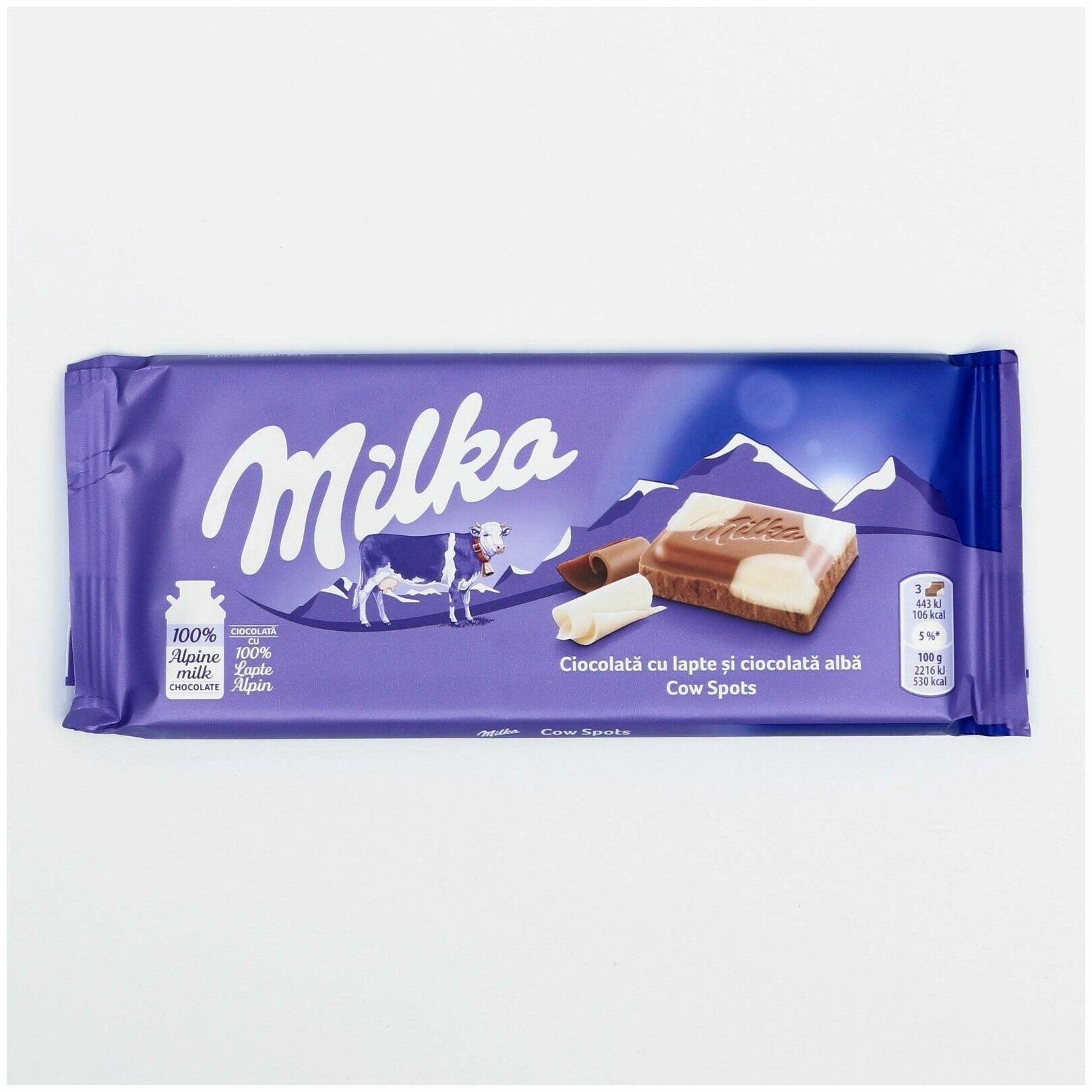 Шоколадная плитка Milka Happy Cow, молочный и белый, 2 шт. по 90 гр. ,