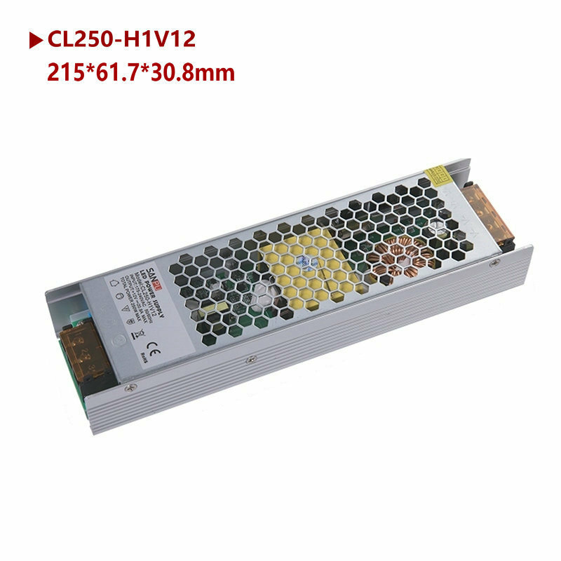 Ультратонкий линейный светодиодный блок питания 220В на 12В/24В/48В с постоянным напряжением для световых коробов и линейных светодиодных лент.