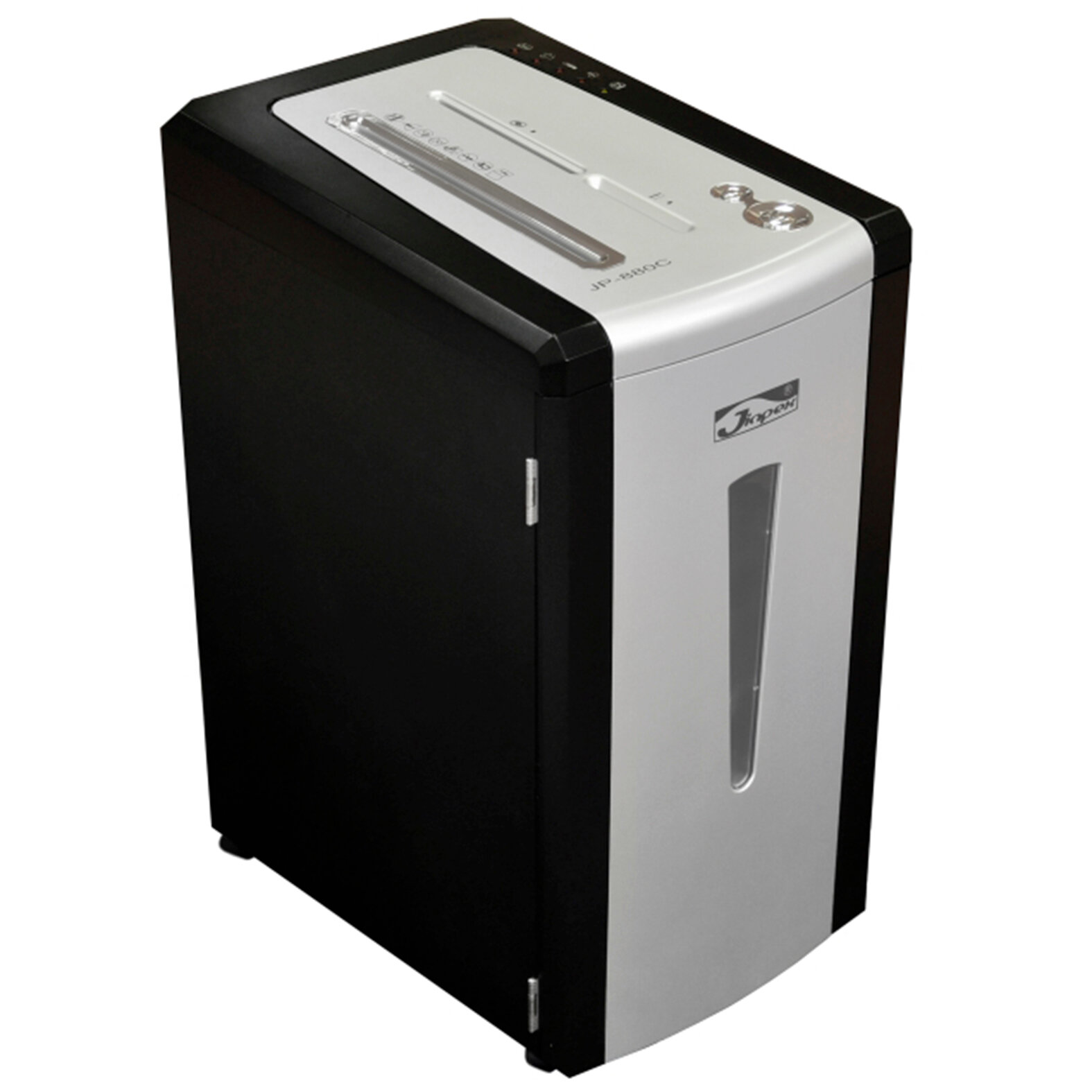 Уничтожитель (шредер) JP-880C, 10 листов, пластиковые карты, диски, скобы скрепки. Фрагмент - 3,8*50 мм.