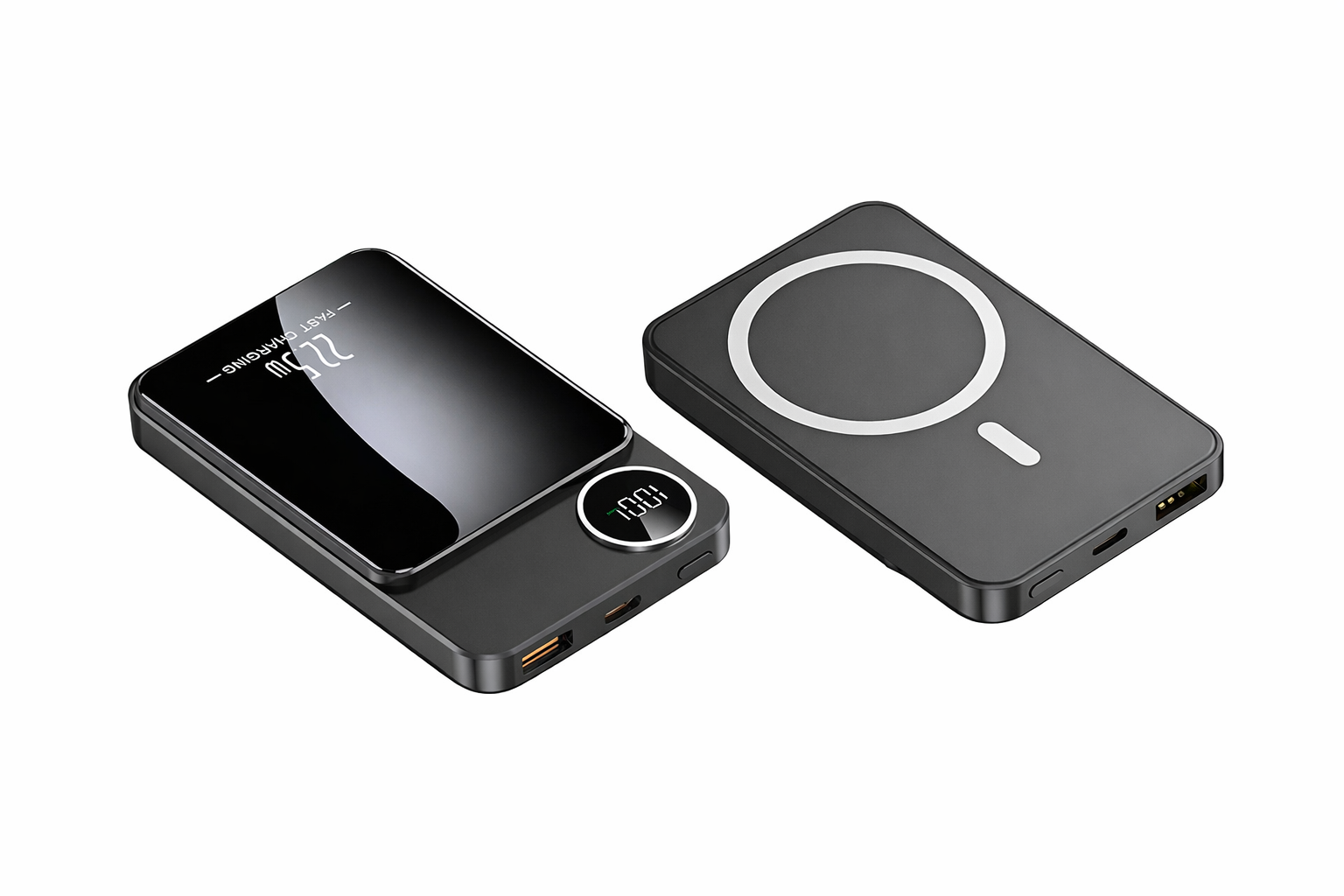 Повербанк для iPhone 10000 mAh 20 Ватт, внешний аккумулятор, power bank на айфон, беспроводная зарядка на айфон / черный