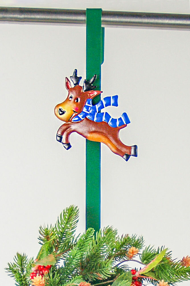 Дверной крючок для венка весёлый олень, металл, 38 см, Koopman International ALX630160-3