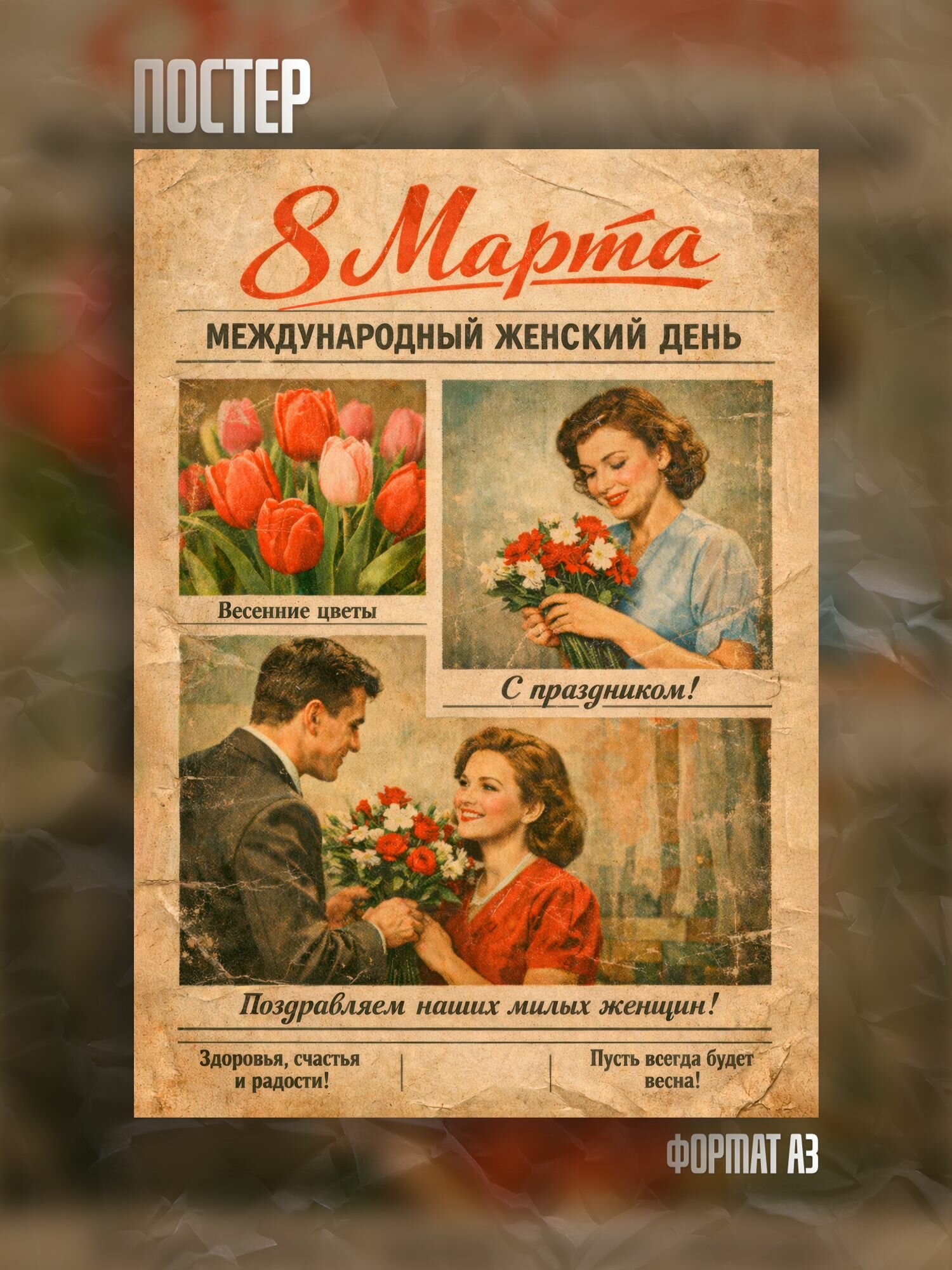 Плакат 8 марта