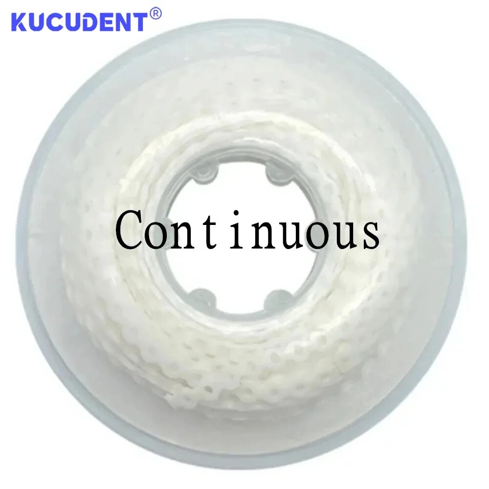 Ортодонтическая резиновая цепочка KUCUDENT, 4,57 м, для брекетов Closed 3 White