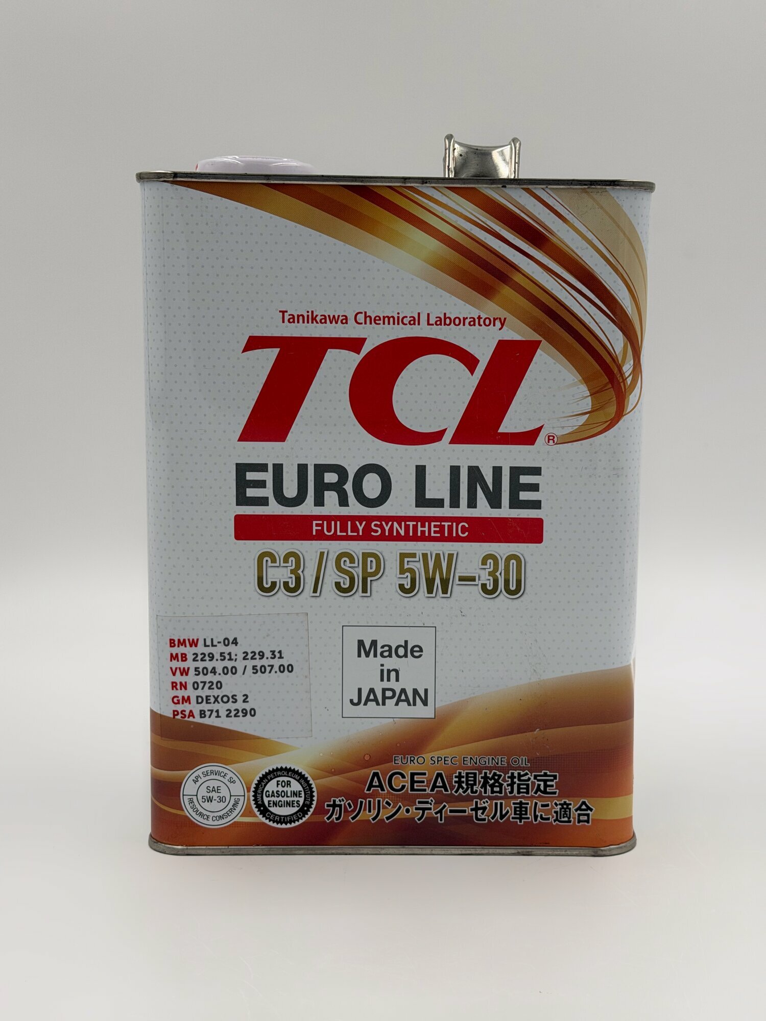 Масло моторное TCL Euro Line 5W-30 C3/SP, 4 литра, синтетическое