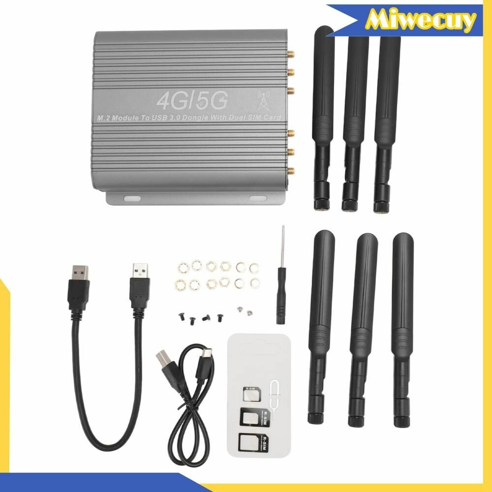 Модуль 4G 5G к USB 3.0 адаптер, поддержка 2 SIM-карт и удобный охладитель, для повседневного использования