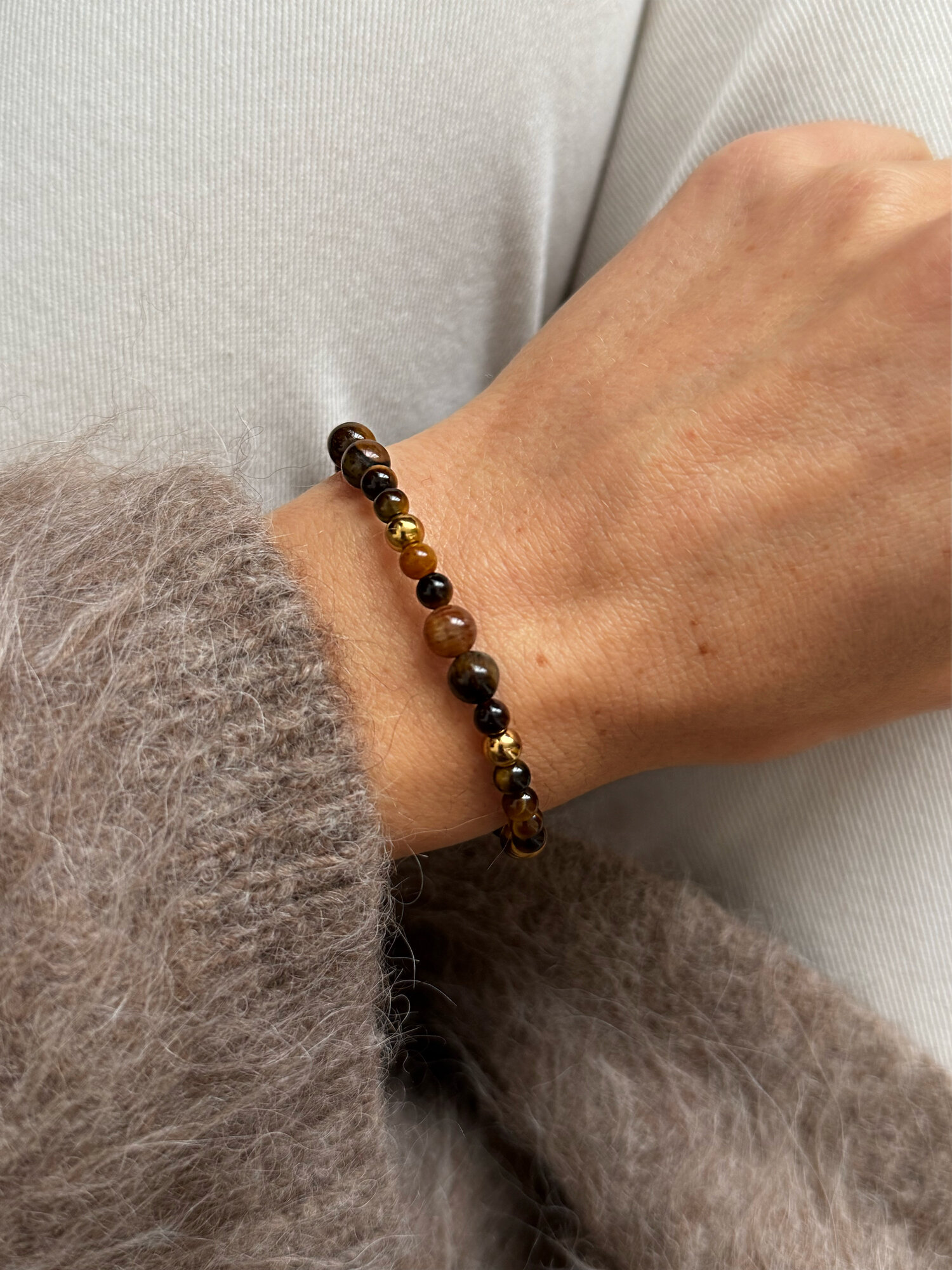 Браслет, тигровый глаз