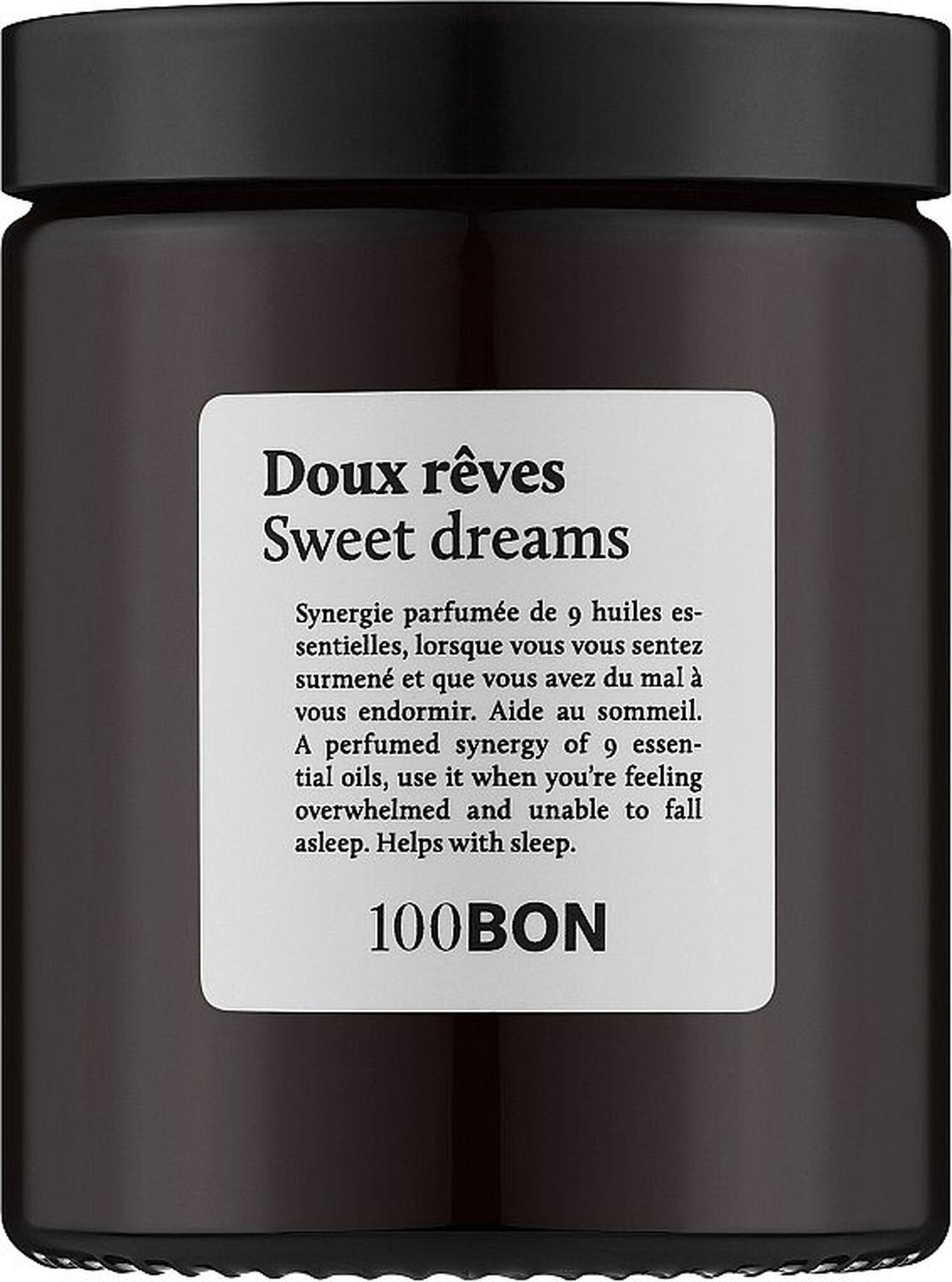 Ароматическая свеча 100BON Doux Reves Sweet dream 150 г, цвет черный