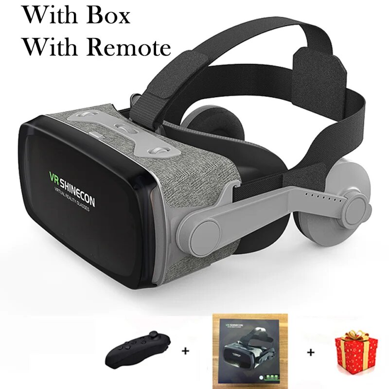 VR Shinecon 3D очки виртуальной реальности с пультом, черные