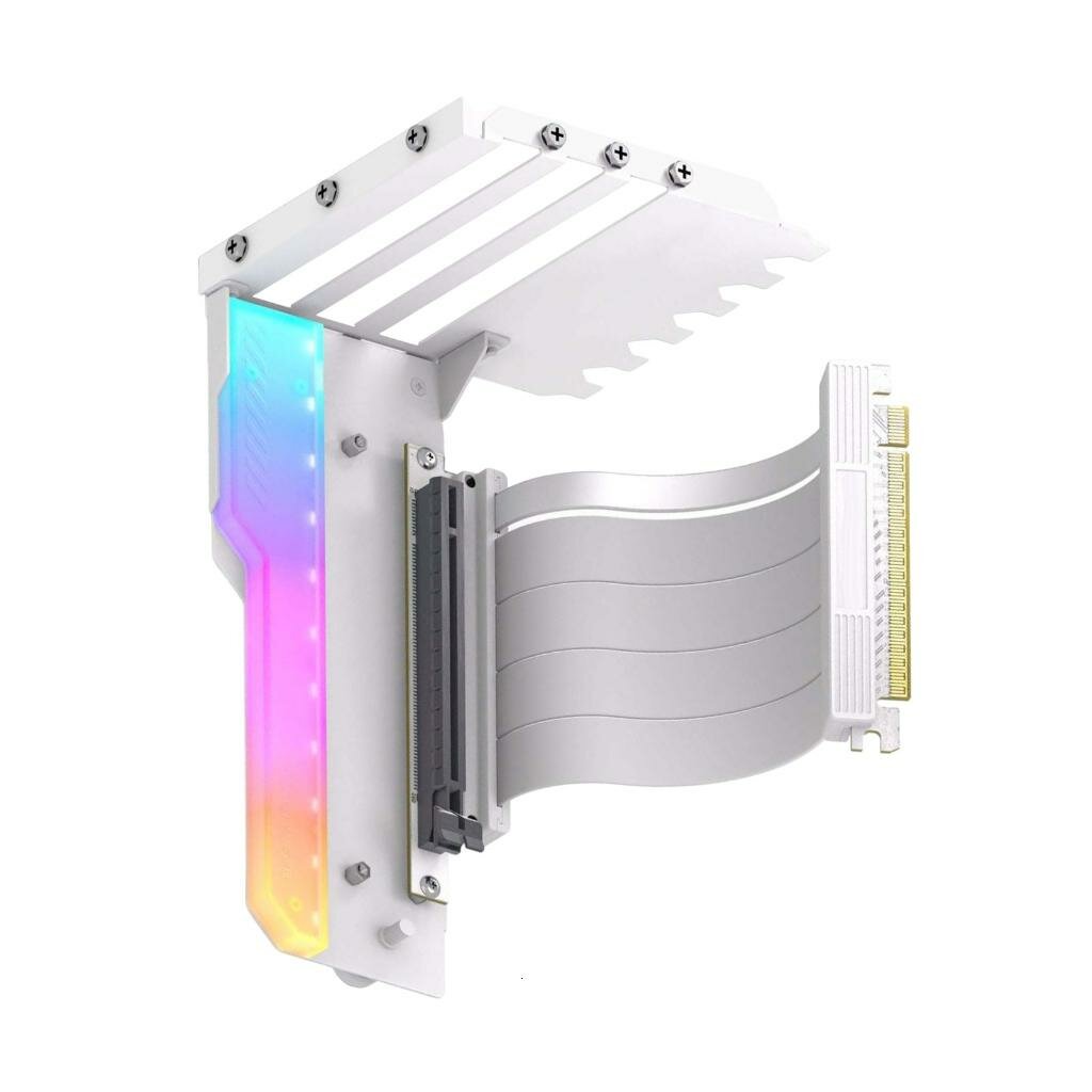 Вертикальный крепёж для видеокарты, Белый - набор argb