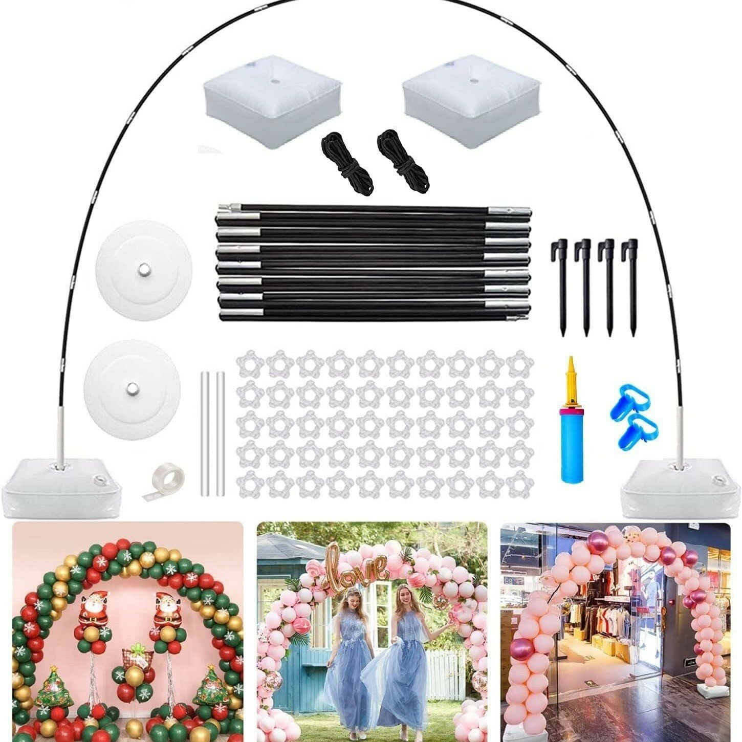 Декоративная стойка для свадебной арки из воздушных шаров, полукруглая арка для оформления дверного проема, набор для декорации фона.