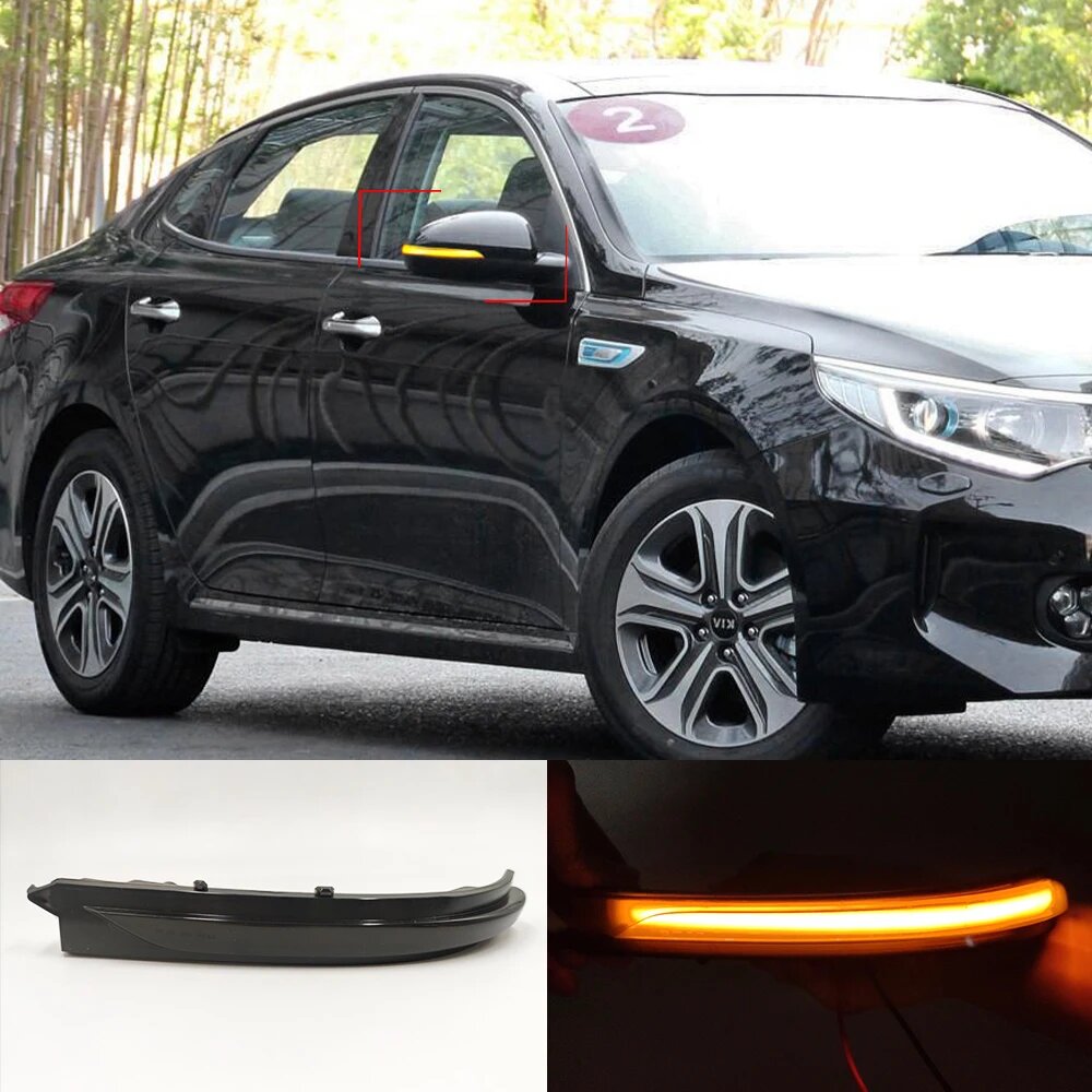 1 пара автоматических указателей поворота, светодиодное зеркало заднего вида, динамический индикатор, мигалка для Kia Optima K5 TF 2016 2017 2018 2019