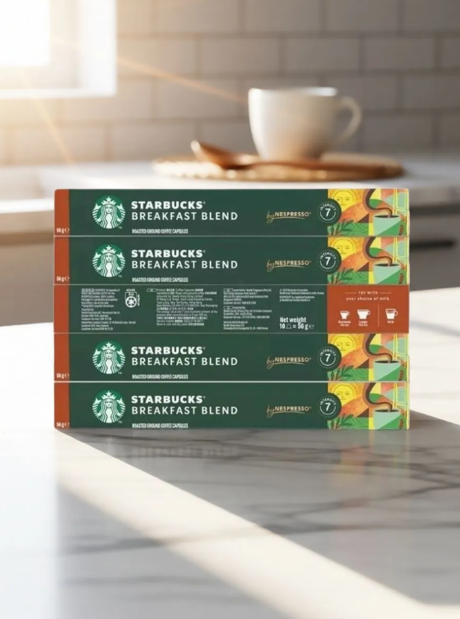 Кофе в капсулах Starbucks Breakfast Blend, 10 капсул*5 упаковок